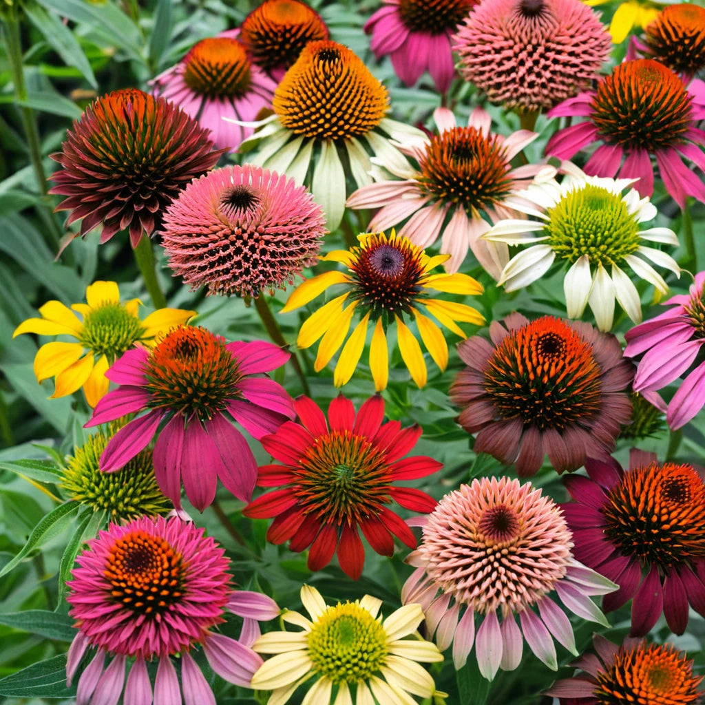 Double Mix Coneflower Seeds Echinacea Perennial Flower Seed Flowers US ...